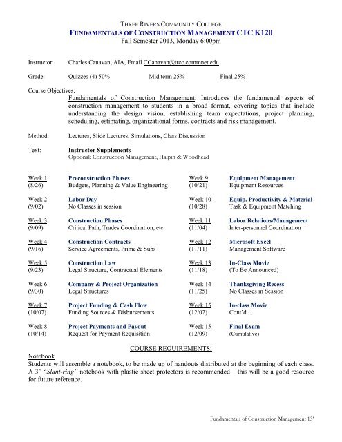 Syllabus Architectural Design Program