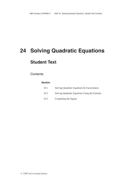 Solving Quadratic Equations Mep - Tessshebaylo