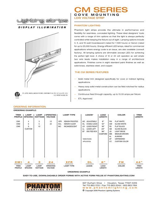 CM SERIES - Residential Landscape Lighting