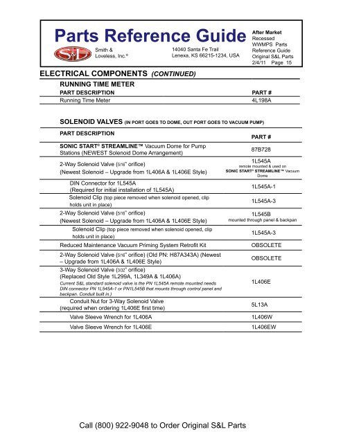 Parts Reference Guide