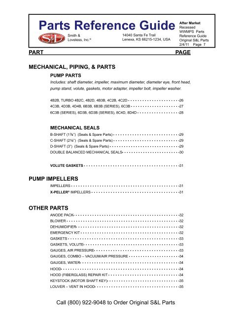 Parts Reference Guide