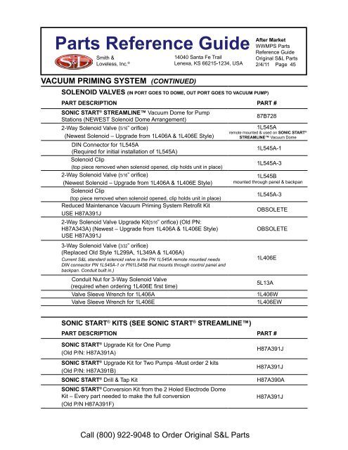 Parts Reference Guide