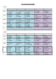 Year 7 Homework Timetable Week 1: Week 2: - Bow School
