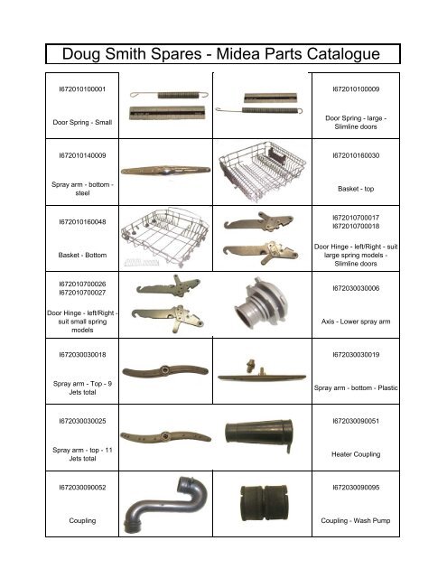 Midea Parts Catalogue - Doug Smith Spares