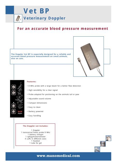 Download documentation Doppler Vet BP - Mano MÃ©dical