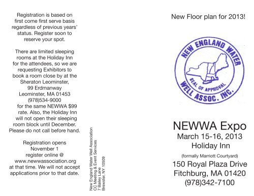 NEWWA Expo - New England Water Well Association