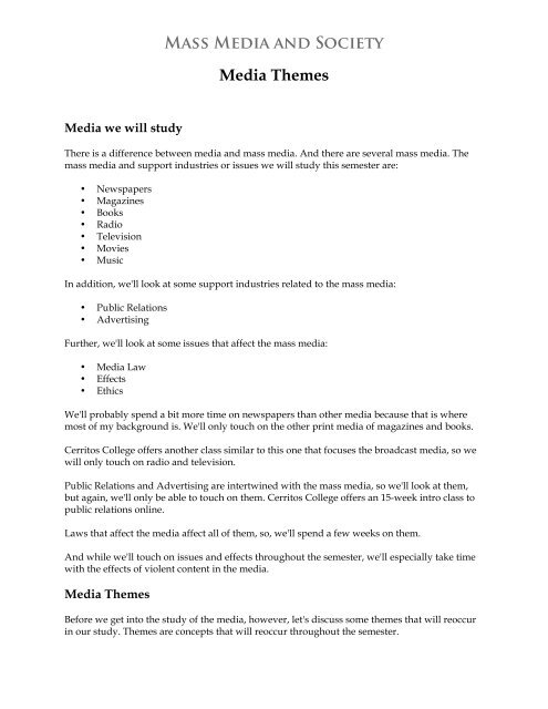 Mass Media Magazines