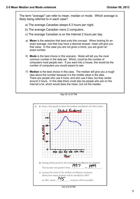 2-5 Mean Median and Mode.notebook