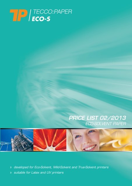 ECO-SOLVENT PAPER Price list 02/2013 - Tavija