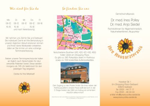 Praxis-Flyer - Hausarztpraxis Dr. I. Polley Dr. A. Seidel ...