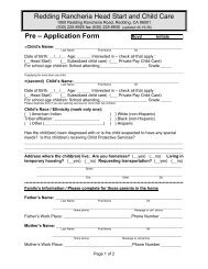 Day Care-Head Start Physical Form - Memorial Medical Group