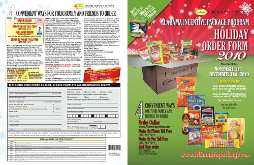 HoLIDay - Alabama Inmate Package