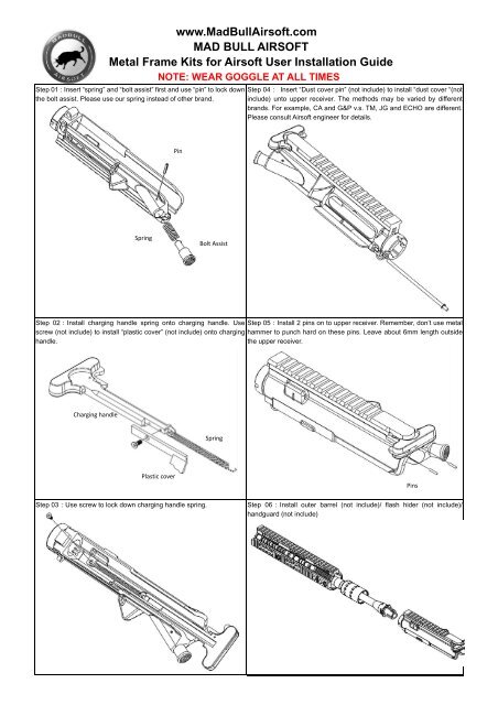 Airsoft M4 Diagram