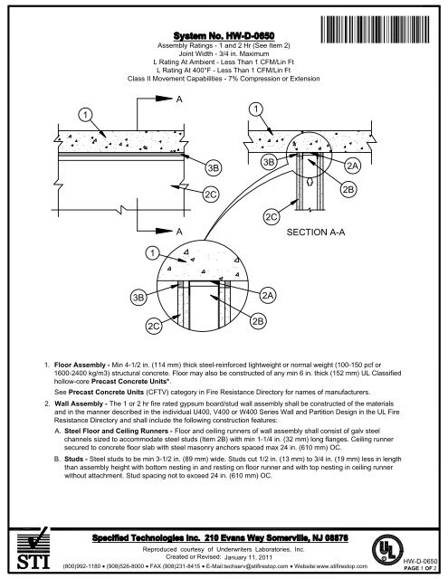 HW-D-0650 - STI - Specified Technologies Inc