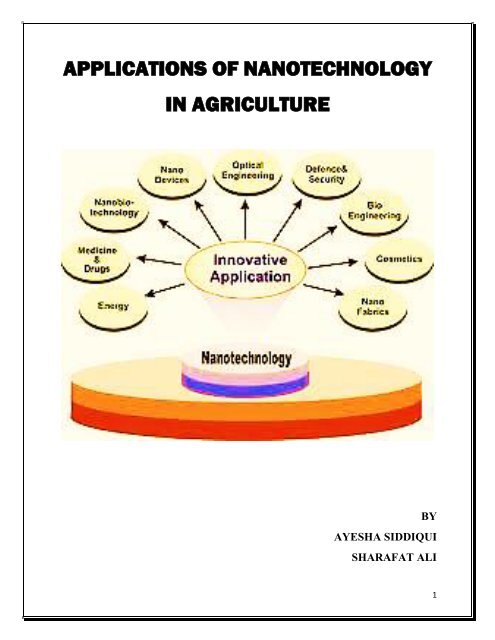APPLICATIONS OF NANOTECHNOLOGY IN AGRICULTURE