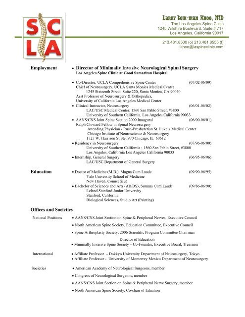 Larry T. Khoo - The Spine Clinic of Los Angeles