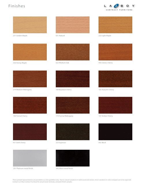 Finishes - La-Z-Boy Business Furniture