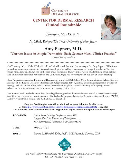 Amy Pappert, M.D. - New Jersey Center for Biomaterials