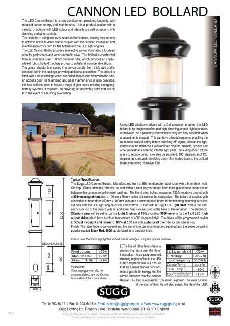 LED Bollard PDF - Sugg Lighting