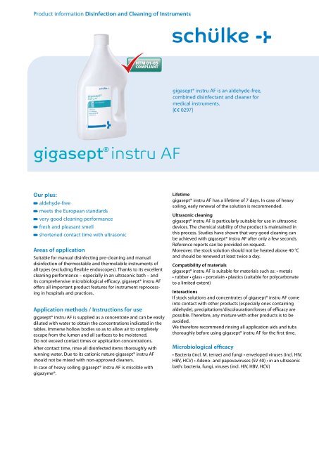gigaseptÂ® instru AF - Schulke.co.uk
