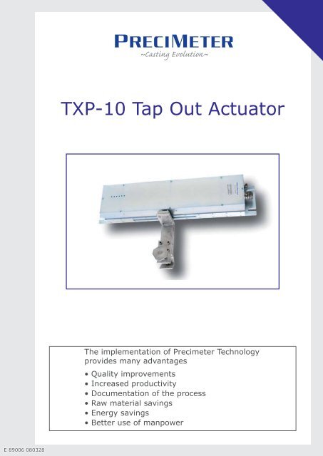 TXP-10 Tap Out Actuator - Precimeter