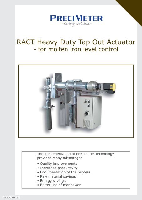 RACT Heavy Duty Tap Out Actuator - Precimeter
