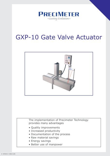 GXP-10 Gate Valve Actuator - Precimeter