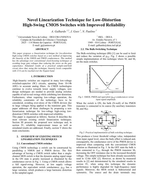 Novel Linearization Technique for Low-Distortion High-Swing ...