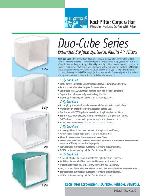 Duo-Cube Series - Koch Filter Corporation