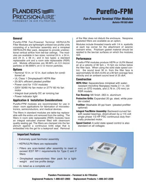 Pureflo FPM - Fan Powered Module - Ketchum & Walton
