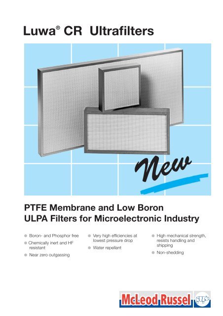 New CR, CRB, and CRP Ultrafilter