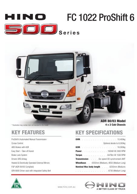 FC 1022 ProShift 6 - Hino