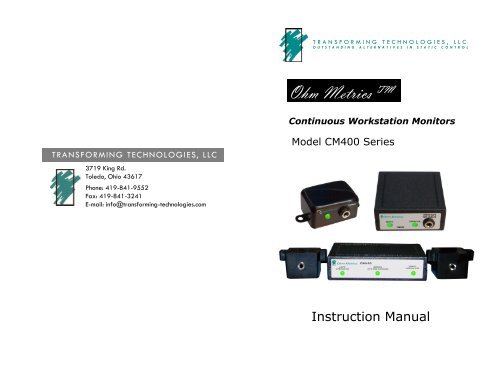 CM400 Series- Constant Monitor Manual - Transforming Technologies