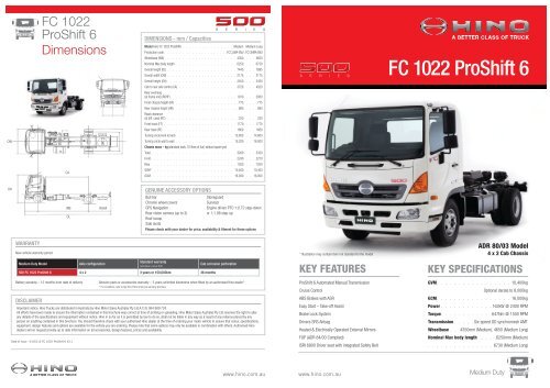 FC 1022 ProShift 6 - Hino