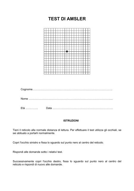 TEST DI AMSLER