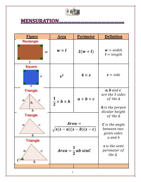 MENSURATION