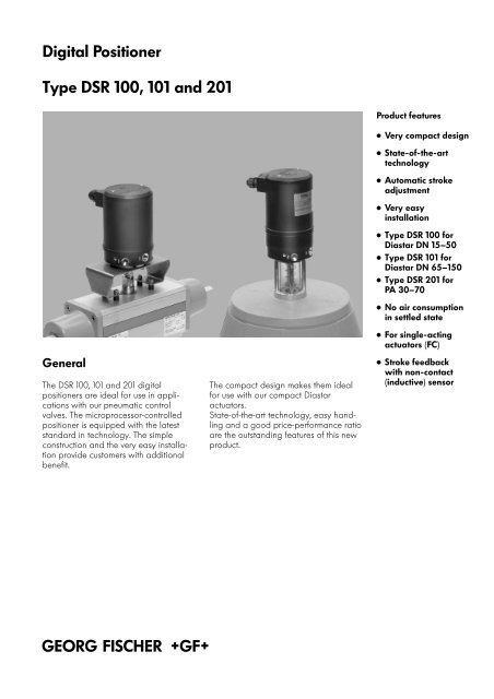 Digital Positioner Type DSR Ä°00, Ä°0Ä° and 20Ä° Â¥ â€¡ - Peterss