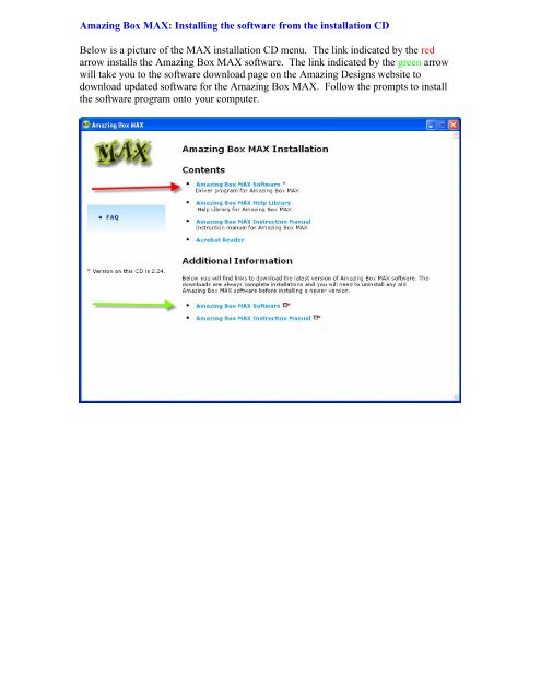 Amazing Box MAX: Configuring the MAX to your ... - Amazing Designs