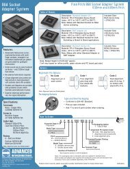 Micro BGA Socket Adapter System Data Sheet - Advanced ...