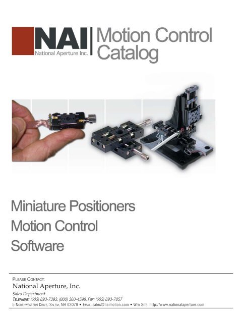 Download a PDF version of the Stage Catalog - Motion Control