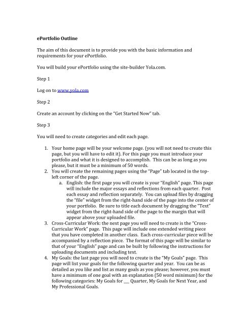 ePortfolio Outline and Rubric.pdf - kharward