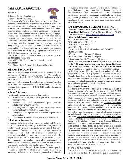 CARTA DE LA DIRECTORA