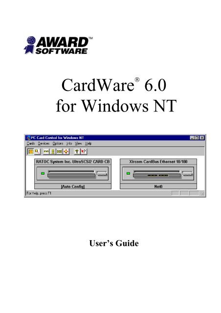 CardWare 6.0 for Windows NT - Prestico