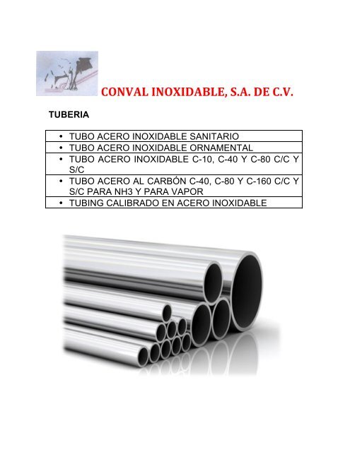 CONVAL INOXIDABLE, S.A. DE C.V.
