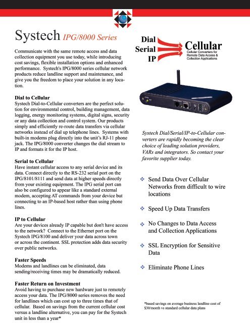 Systech 8000 Series Datasheet - Access Wireless Data Solutions
