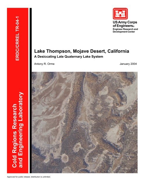 Lake Thompson, Mojave Desert, California - CRREL - U.S. Army