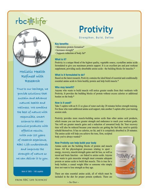 Protivity - Free form Amino Acids - Royal Health.Com