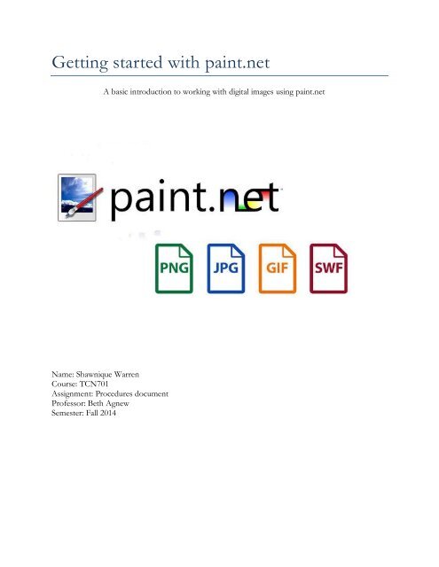 Getting started with paint.net