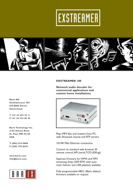 Barix Exstreamer 100 - AcroVista Software