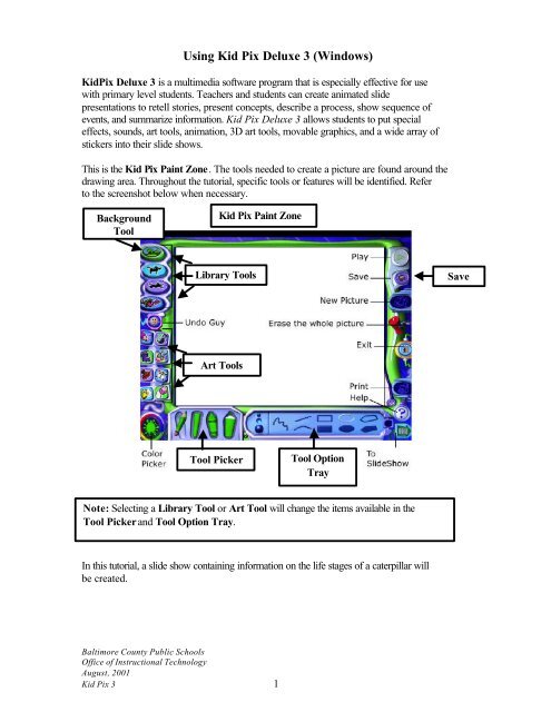 Using Kid Pix Deluxe 3
